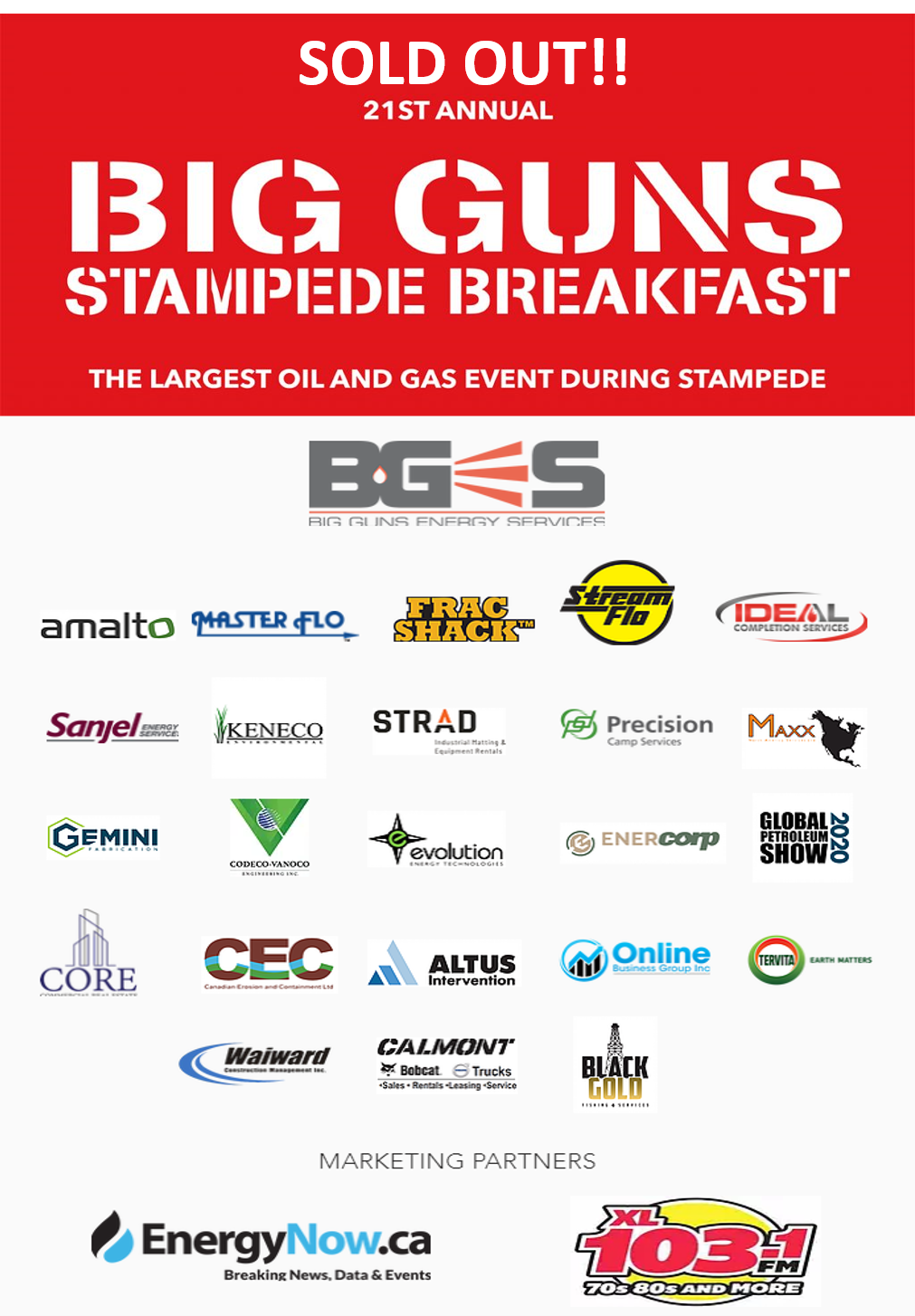 SOLD OUT! THANK-YOU! 2019 BIG GUNS STAMPEDE BREAKFAST - Breakfast ...