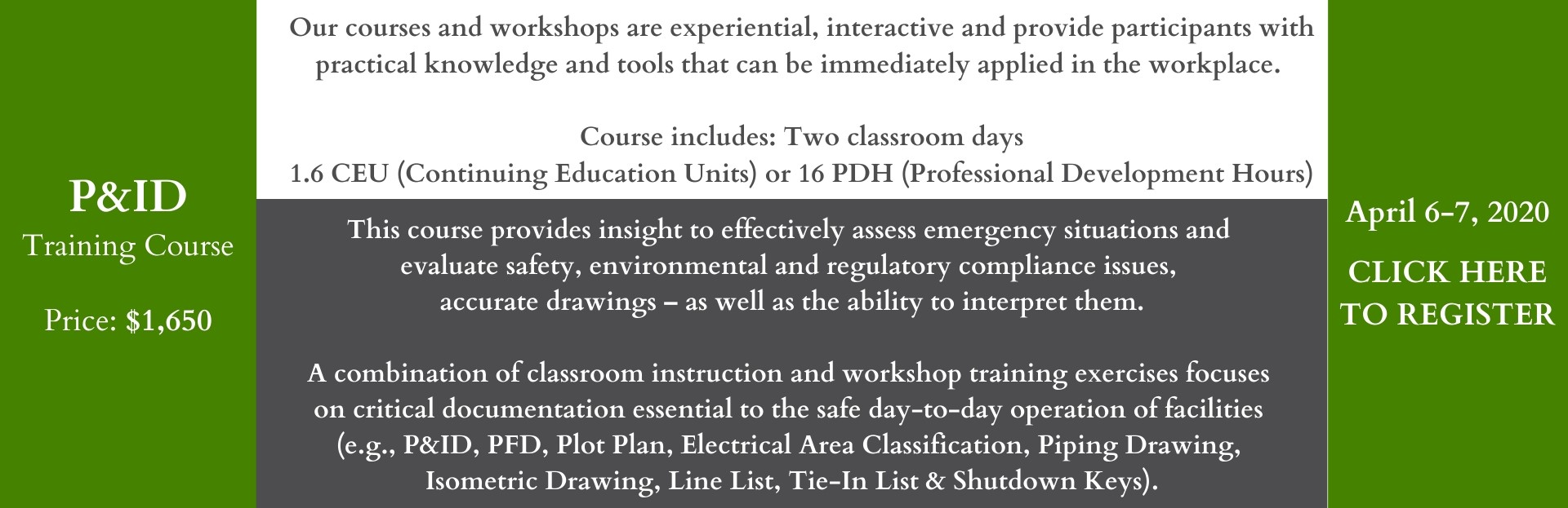 World-Class Comprehensive P&ID Training Course - April 6-7, 2020 ...