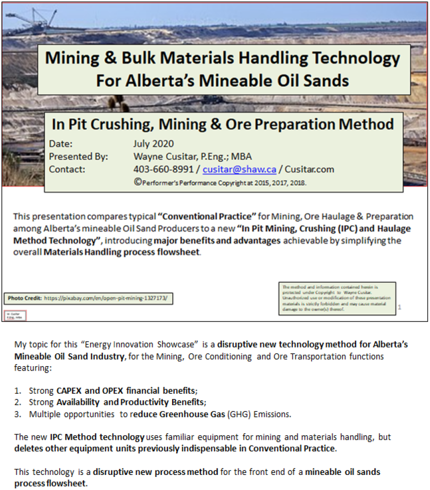 A look at new Oil Sand Technology; it's time to get ready for post ...