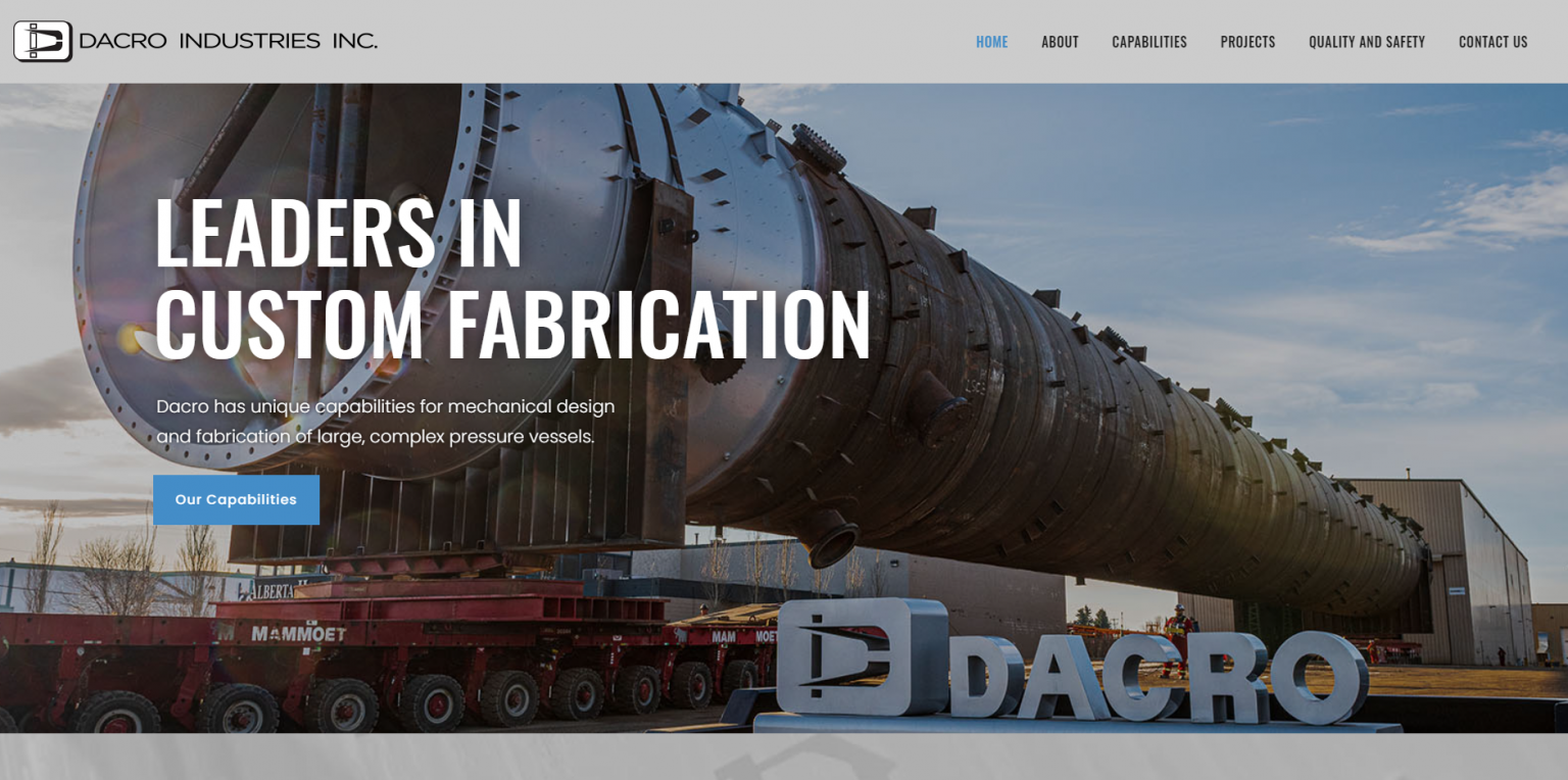 NEW WEBSITE - Dacro Industries: The Leader in Pressure Vessel ...