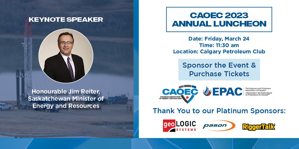 CAOEC 2023 Annual Luncheon - March 24, 2023, Calgary Petroleum Club ...
