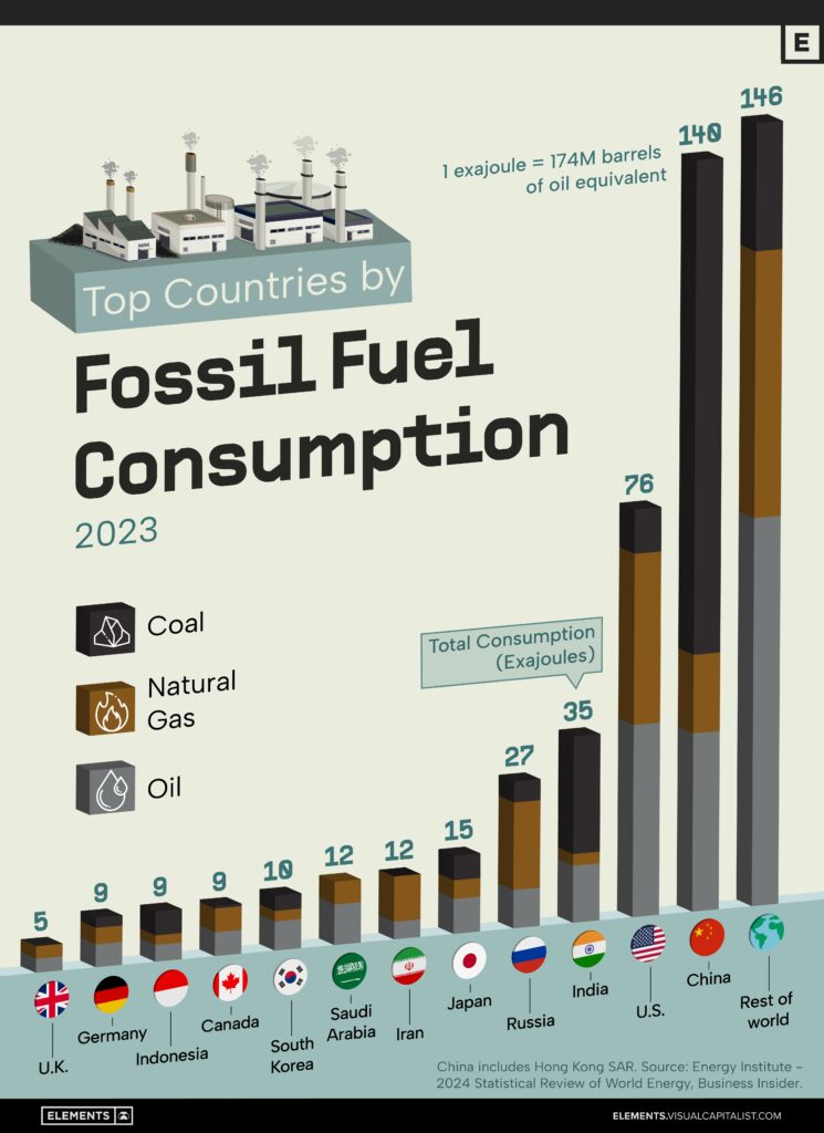 INFOGRAPHIC: Top Countries by Fossil Fuel Consumption in 2023 - Visual ...