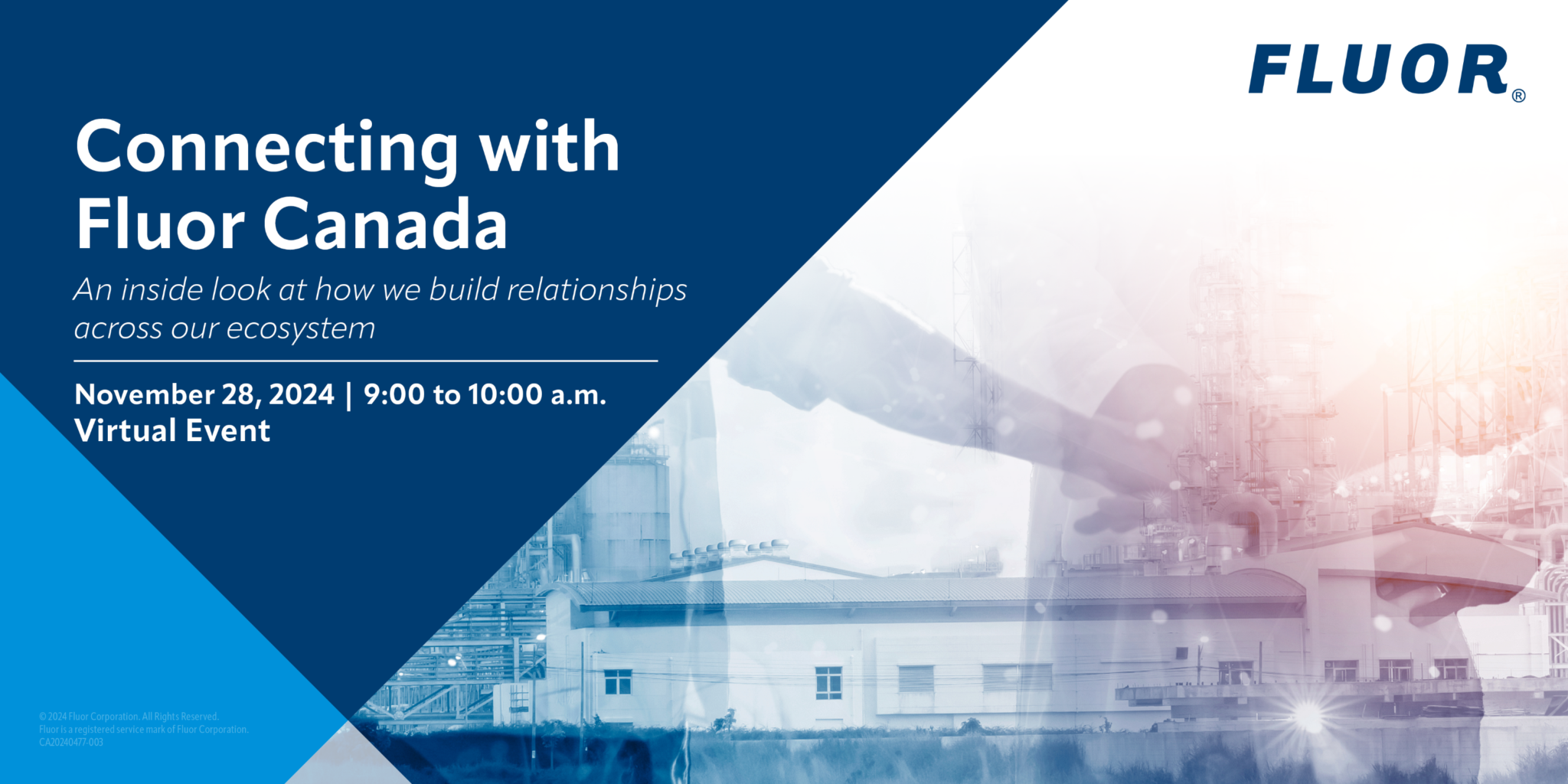FREE WEBINAR: Connecting with Fluor Canada - November 28, 2024: Details ...