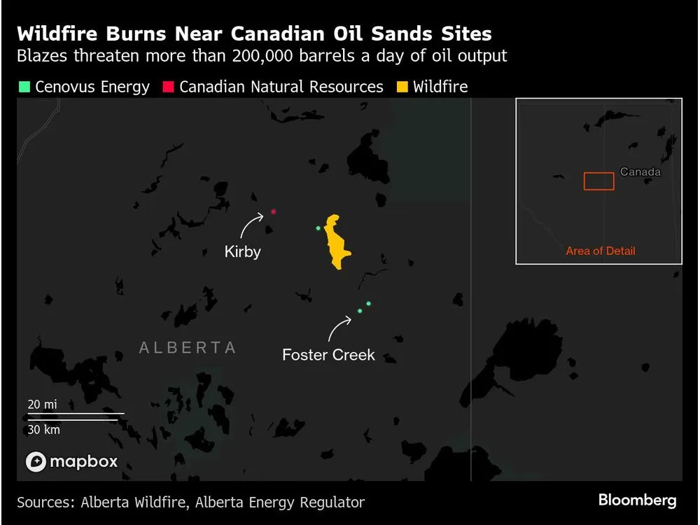 Alberta Wildfires Pose Growing Threat to Oil Output - Canadian Energy ...
